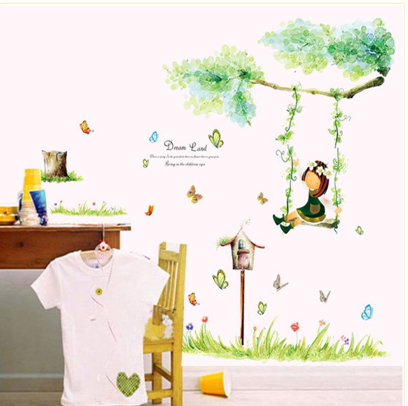 Children's Interior Sticker Girl on a Swing (AY9194) – AKIAMORE
