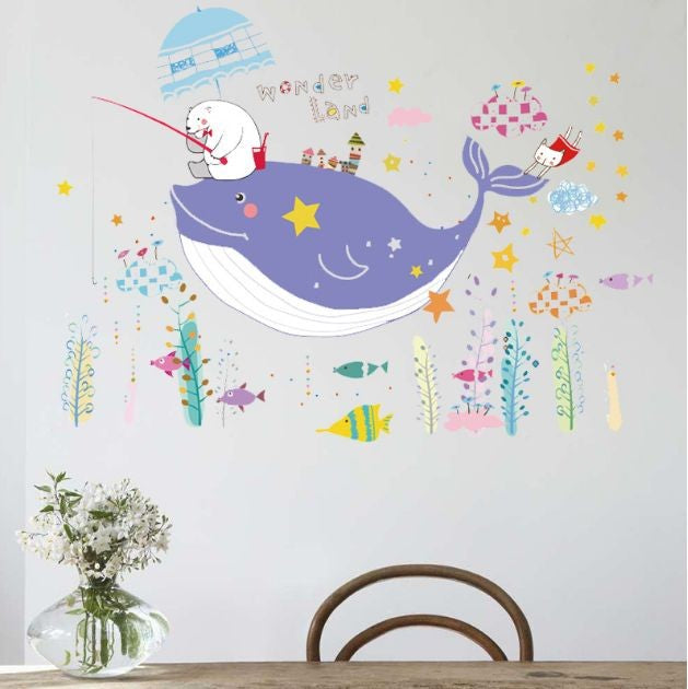 Ikan Paus Beruang SK7022 - Stiker Dinding / Wall Sticker – AKIAMORE
