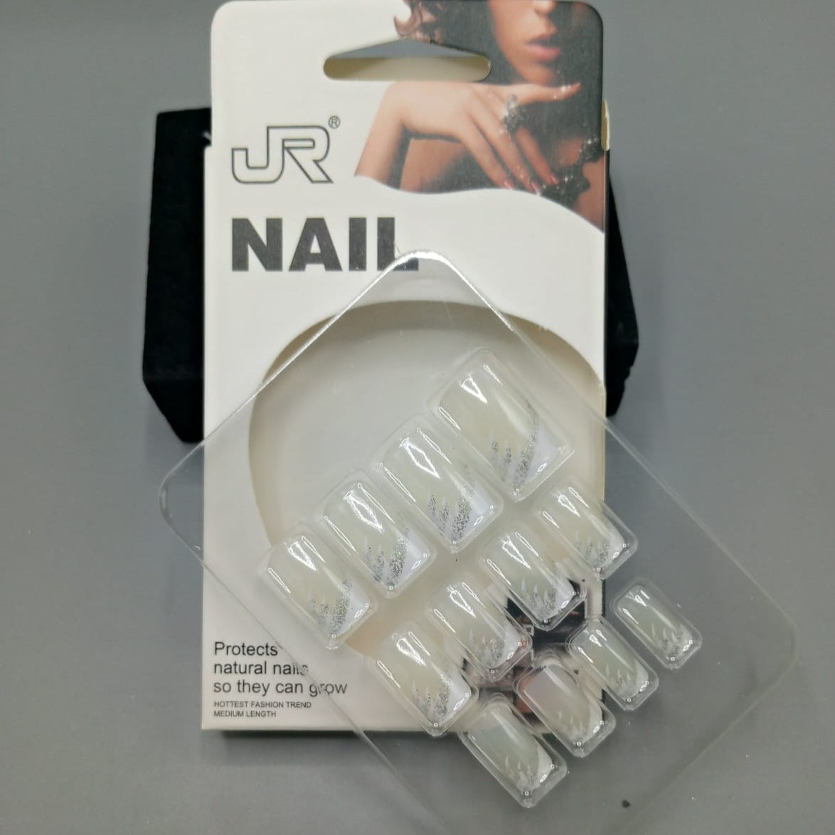 JR Natural Fancy Pre Glue 12 Nails For Girls – AKIAMORE